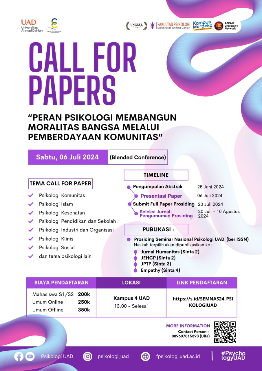 Ikut Paper Competition di Fakultas Psikologi UAD Bisa Tembus Publikasi ...